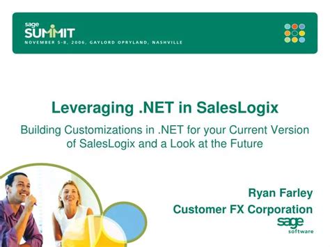 Ppt Leveraging Net In Saleslogix Powerpoint Presentation Free