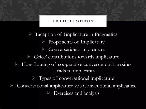 Conversational Implicature Coperative Principles Conventional Implicature Pptx