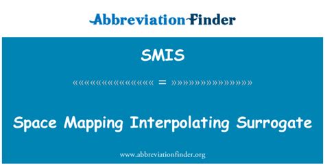 คำจำกัดความของ Smis พื้นที่การแม็ป Interpolating ตัวแทน Space
