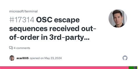 Osc Escape Sequences Received Out Of Order In 3rd Party Terminals