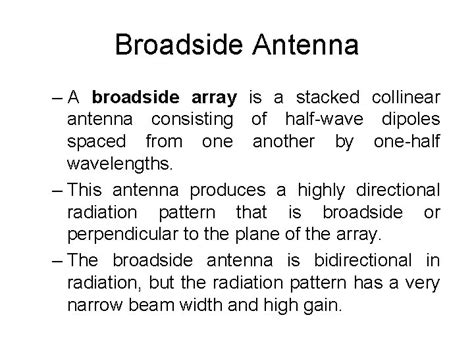 Antenna Arrays Measurements Assignment Broadside Array Bidirectional Array