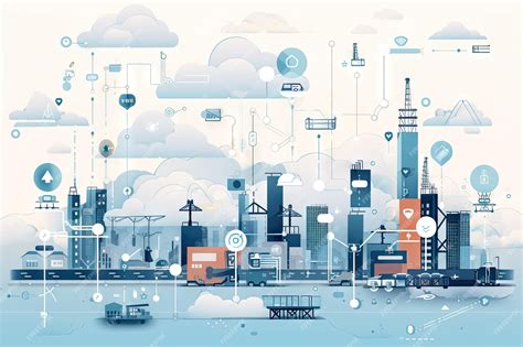 Premium Ai Image Network Of Iot Sensors Measuring Air Quality And