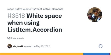 white space when using listitem accordion · issue 3518 · react native