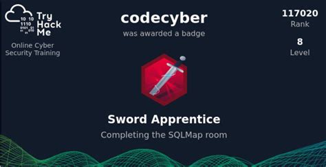 Tryhackme Cybersecurity Sqlmap Ethicalhacking Infosec Haroldo Gallardo Hernandez