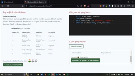 Jesufemi Adetomiwa On Linkedin Day 17 Of The 24 Day Sql Challenge For This Challenge I Needed To