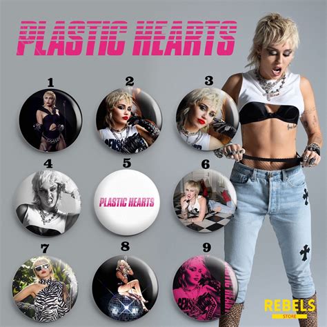 Bottonschaveiros Miley Cyrus Plastic Hearts Era 45cm Shopee Brasil