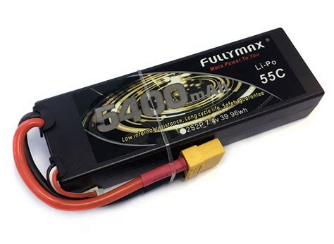 Аккумулятор Fullymax LiPo Battery 2S 7.4V 5400mAh 55C Hard Case XT90 ...