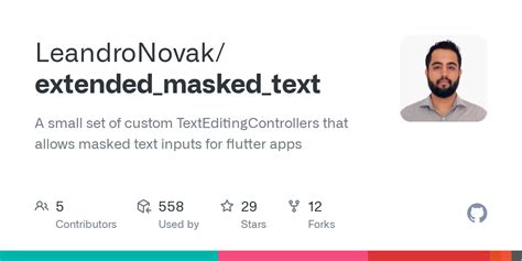 Github Leandronovakextendedmaskedtext A Small Set Of Custom