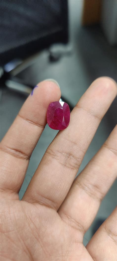 11 98 Carat Cushion Shape Ruby Heat For Sale At 1stdibs