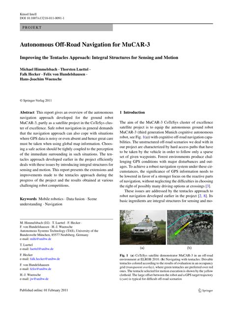 [pdf] Autonomous Off Road Navigation For Mucar 3 Improving The Tentacles Approach Integral