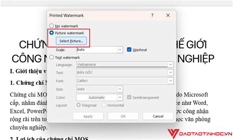 Hướng Dẫn Tạo Watermark Trong Word Chỉ Trong 1 Phút