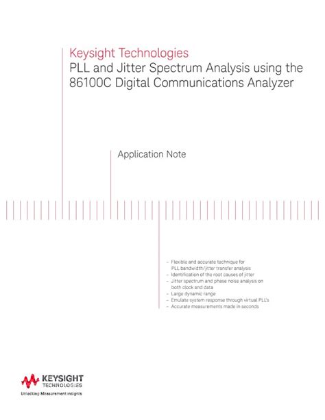 pll bandwidth and jitter spectrum analysis pdf asset page keysight