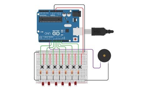Circuit Design Piano Tinkercad