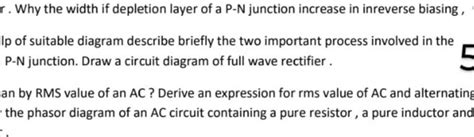 R Why The Width If Depletion Layer Of A P N Junction Increase In Inrever