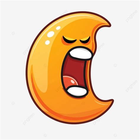 Cute Comma Symbol Mascot With A Yawn Expression Comment Typography