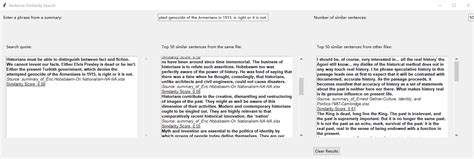 github jzou1995 comparing the top similar summaries of different
