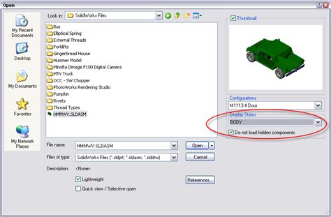 SolidWorks Preview Part Large Assembly Management Tools CADFanatic
