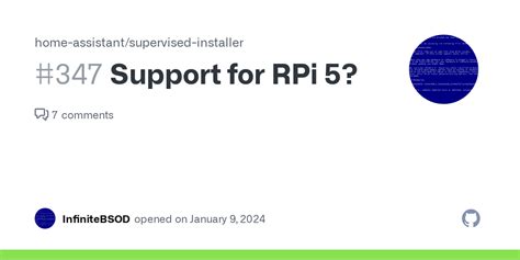 Support For RPi Issue Home Assistant Supervised Installer GitHub
