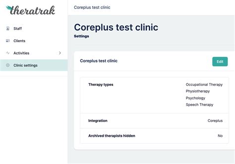 Coreplus X Theratrak Integration Instructions And Details — Theratrak