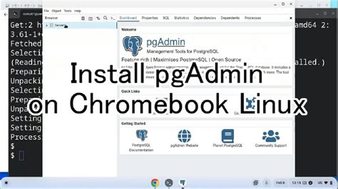 Install Pgadmin On Chromebook Linux Youtube