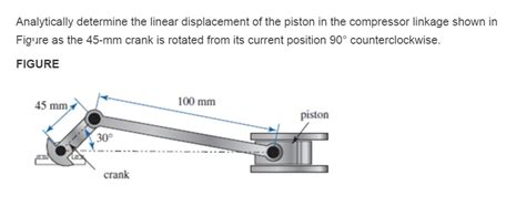solved analytically determine the linear displacement of
