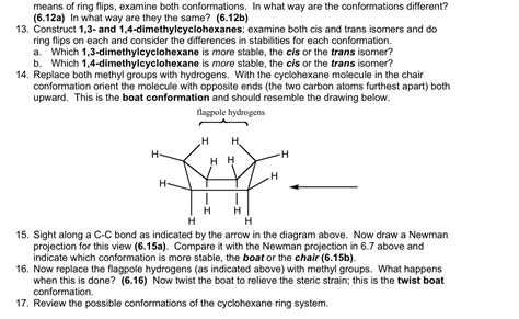 Solved 6 Rings Of Carbon Atoms Cyclohexane Conformations