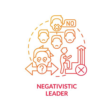 Negativistic leader red gradient concept icon 7004044 Vector Art at Vecteezy