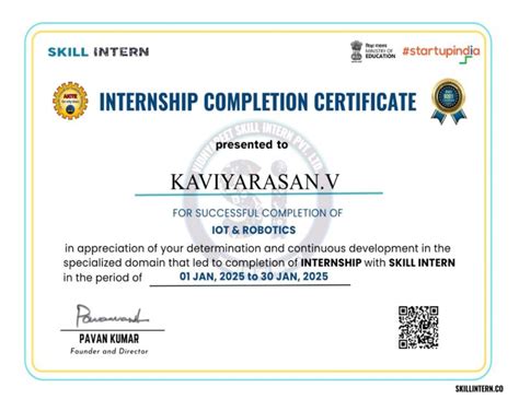 Internship Iot Robotics Skillintern Learning Technology V