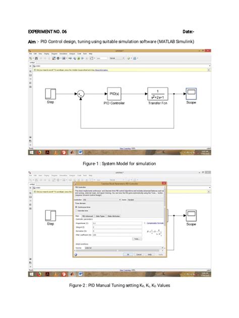 Pid Controller Design And Tuning For An Unnamed System Using Matlab Simulink Software Pdf