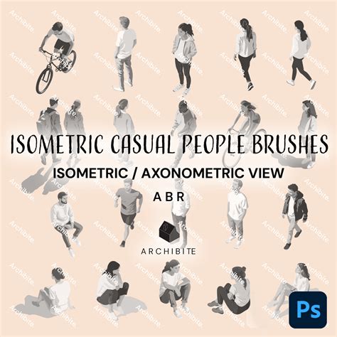 Photoshop Brushes Isometric Casual People