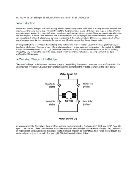 Pdf Dc Motor Interfacing With Micro Controllers Tutorial Dokumentips