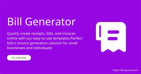 Bill Generator No 1 Bill Generator Tool
