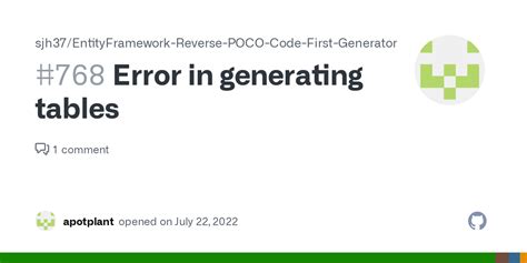 error in generating tables · issue 768 · sjh37 entityframework reverse