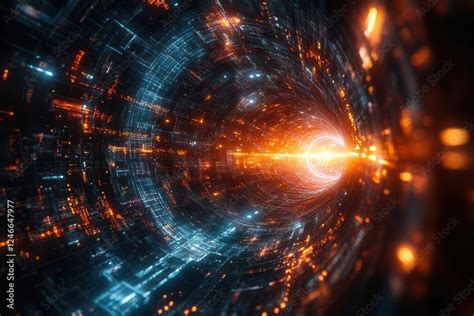 Physics Equations Traverse A Bold Led Backdrop Of Deep Space