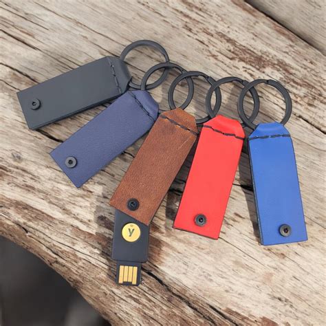 Yubikey Leather Case Protector Yubico 5 Nfc Keychain Holder Yubikey 5c Nfc Flip Cover Security