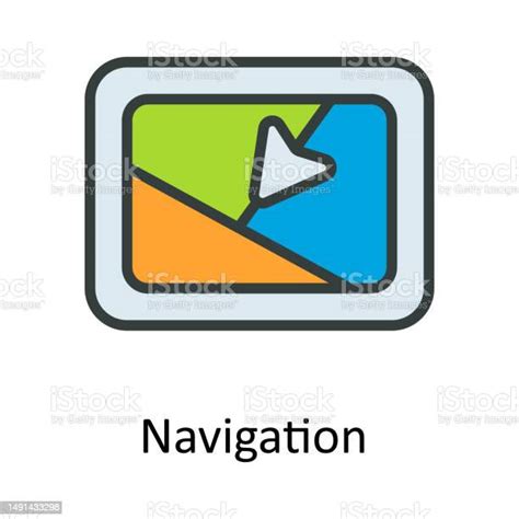 탐색 벡터 채우기 윤곽선 아이콘 디자인 그림입니다 흰색 배경에 위치 및 지도 기호 Eps 10 파일 그래픽 사용자 인터페이스에 대한 스톡 벡터 아트 및 기타 이미지 Istock