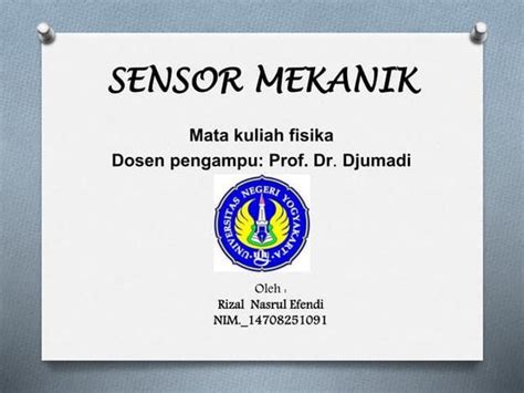 Sensor Kapasitif Induktif Dan Resistif Ppt