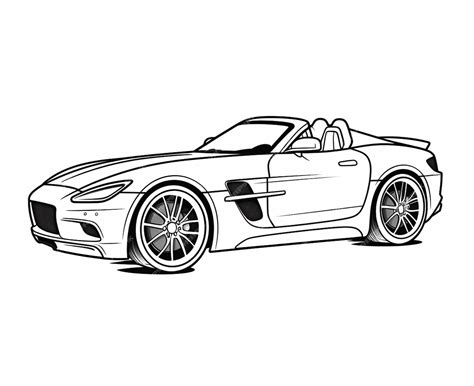 어린이를 위한 스포츠카 색칠공부 프리미엄 사진