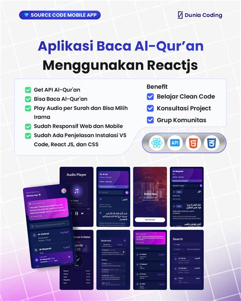 Source Code Aplikasi Baca Al Quran With Reactjs By Dunia Coding