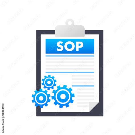 Grafika Wektorowa Stock Sop Great Design For Any Purposes Sop Icon Standard Operating