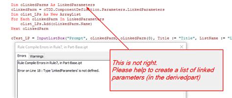 solved need to create a list array of linked variables autodesk