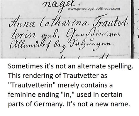 When The Name Depends On The Gender Or When It Does Not Genealogy Tip Of The Day