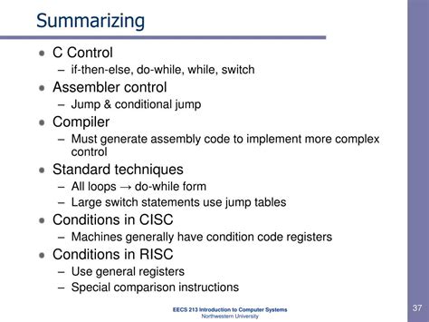 ppt machine level programming ii control flow powerpoint
