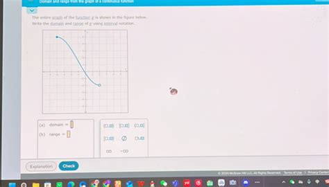 The entire graph of the function g is shown | StudyX