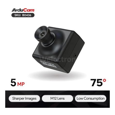 Arducam B0436 Mega 5MP SPI Camera Module With M12 Lens For Any Microc
