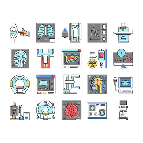 Radiology Equipment Collection Icons Set Vector Illustration 19591065 Vector Art At Vecteezy