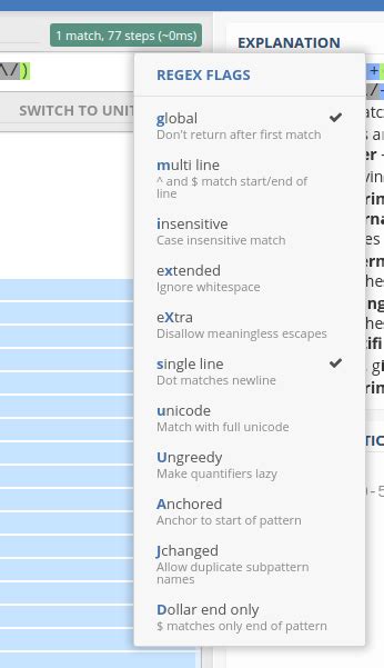parsing boost regex is not matching the same as several regex