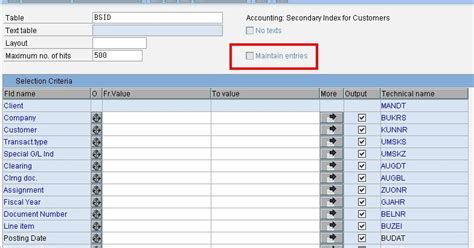 Sap Se16n Maintain Entries Checkbox Clipart