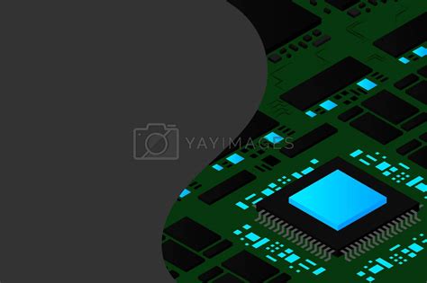 Artificial Intelligence Micro Chip Illustration Quantum Computing Pc