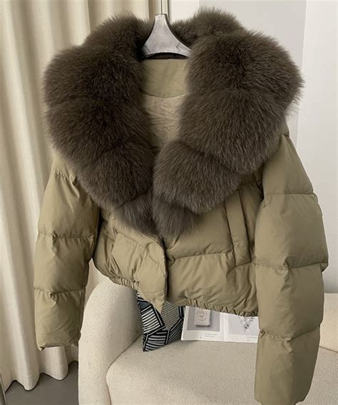 러블리 수입 폼폼 풍성 폭스퍼 카라 버클 숏패딩 에이블리